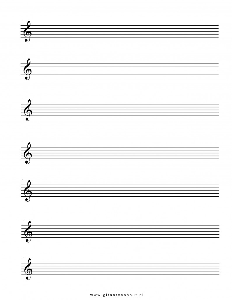 Muziekpapier - GitaarvanHout